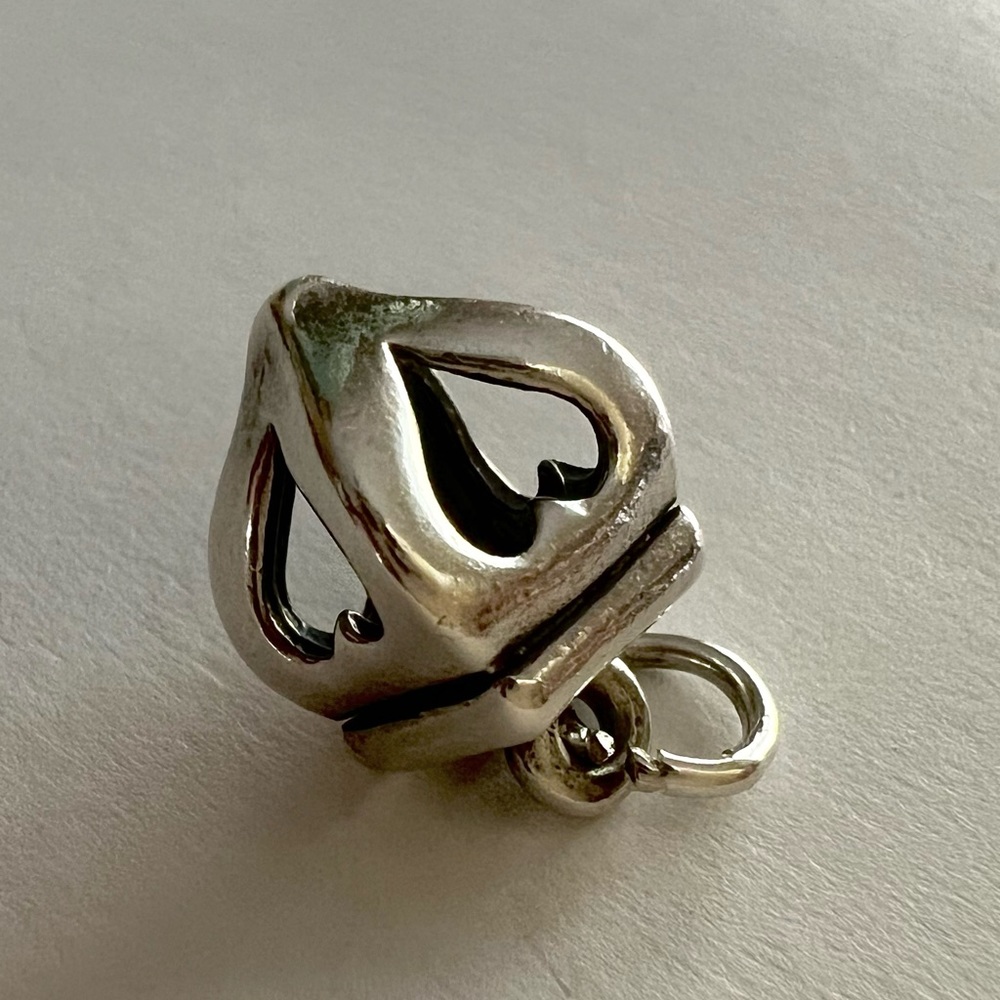 James Avery Retired Heart Box Finial 4 Sided - Gem